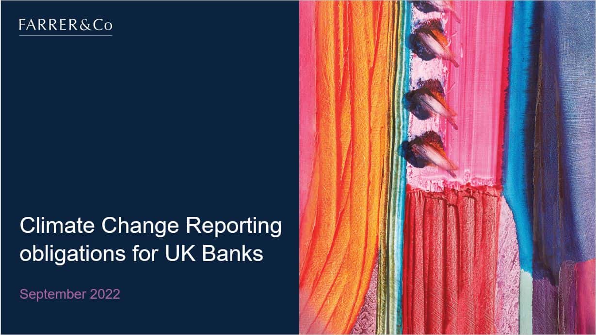 Climate change reporting obligations for UK banks - Tomorrow Together